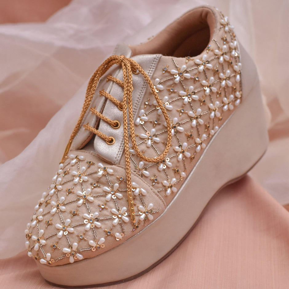 Buy Bridal Sneakers Online | Wedding Sneakers for Bride by Around ...